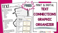 Text Connections Graphic Organizer PDF - Literacy In Focus