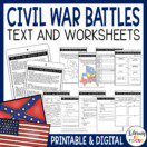 Civil War Battles Timeline Activity | Free Worksheet - Literacy In Focus