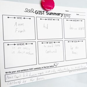 Improve Reading Comprehension with the GIST Strategy - Literacy In Focus