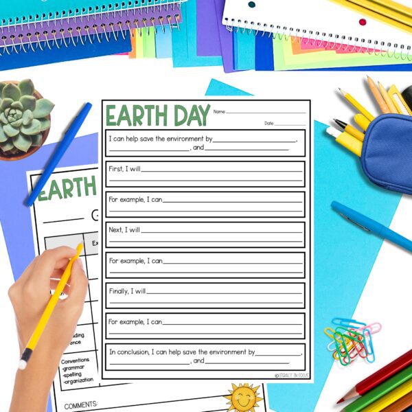 Earth Day Writing Activity for Kids - Literacy In Focus