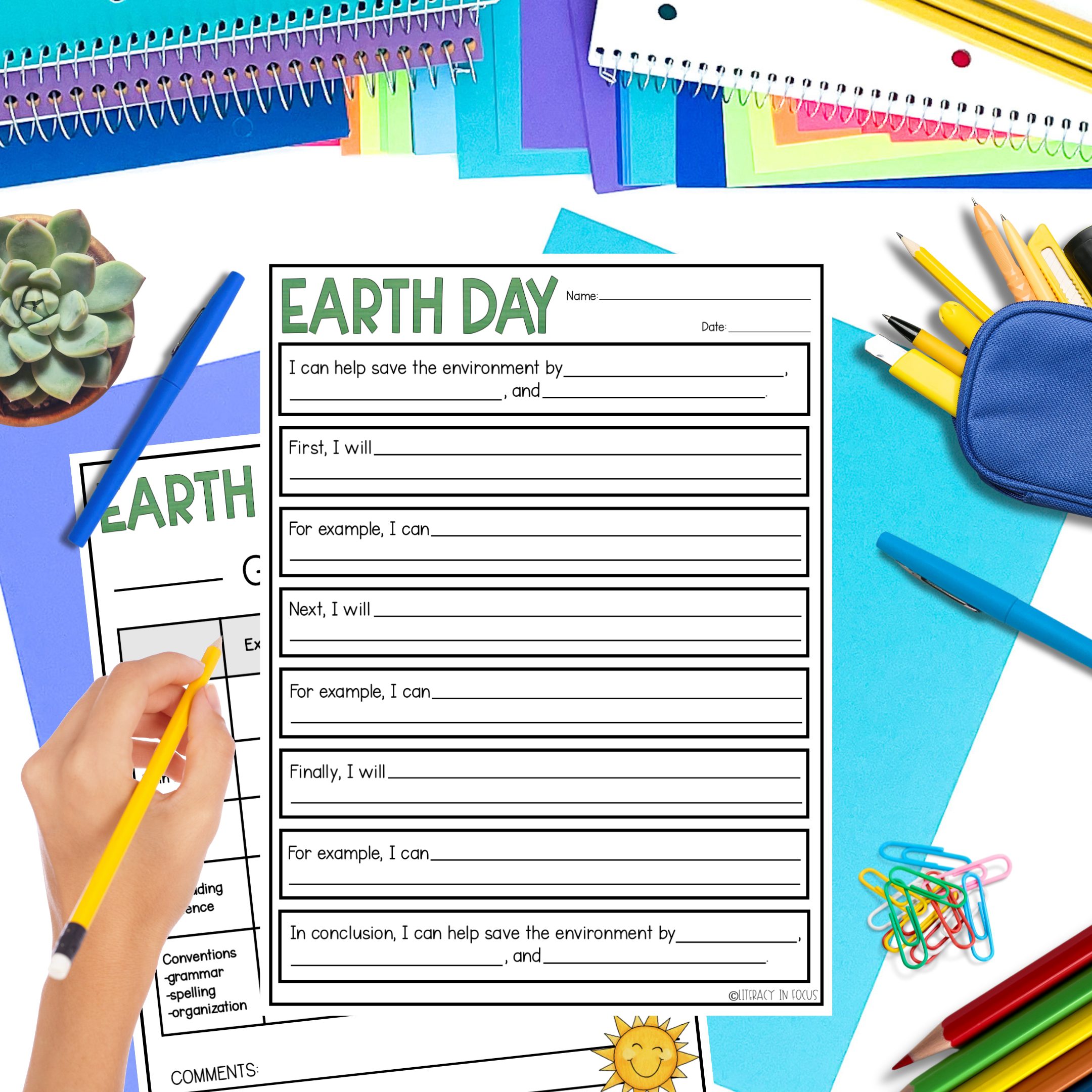 Earth Day Writing Activity for Kids - Literacy In Focus