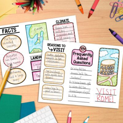 Travel Brochure Template and Research Project - Literacy In Focus